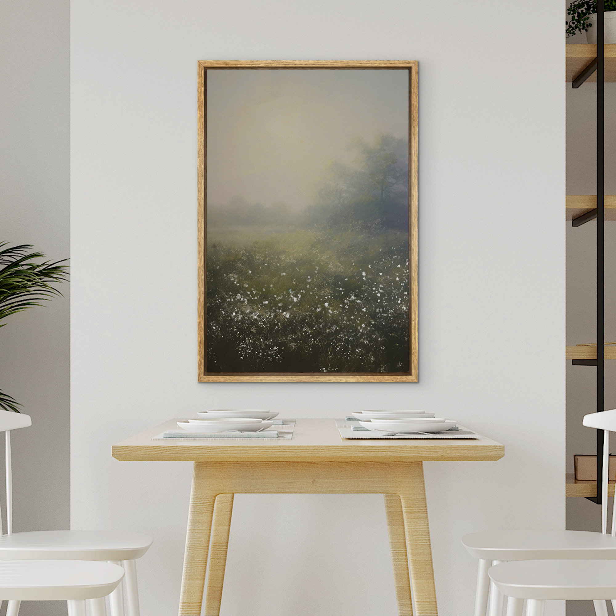 wall26 Green Abstract Brown Landscape Illustrations Rustic French ...