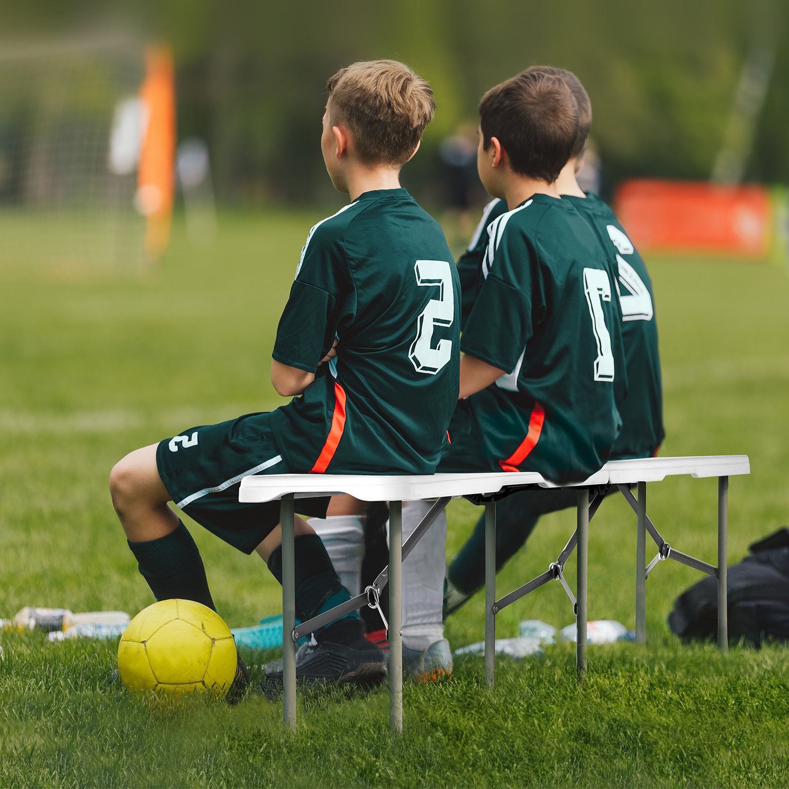 Brayden Studio® Plastic Folding Bench Portable Outdoor Bench for Picnic ...