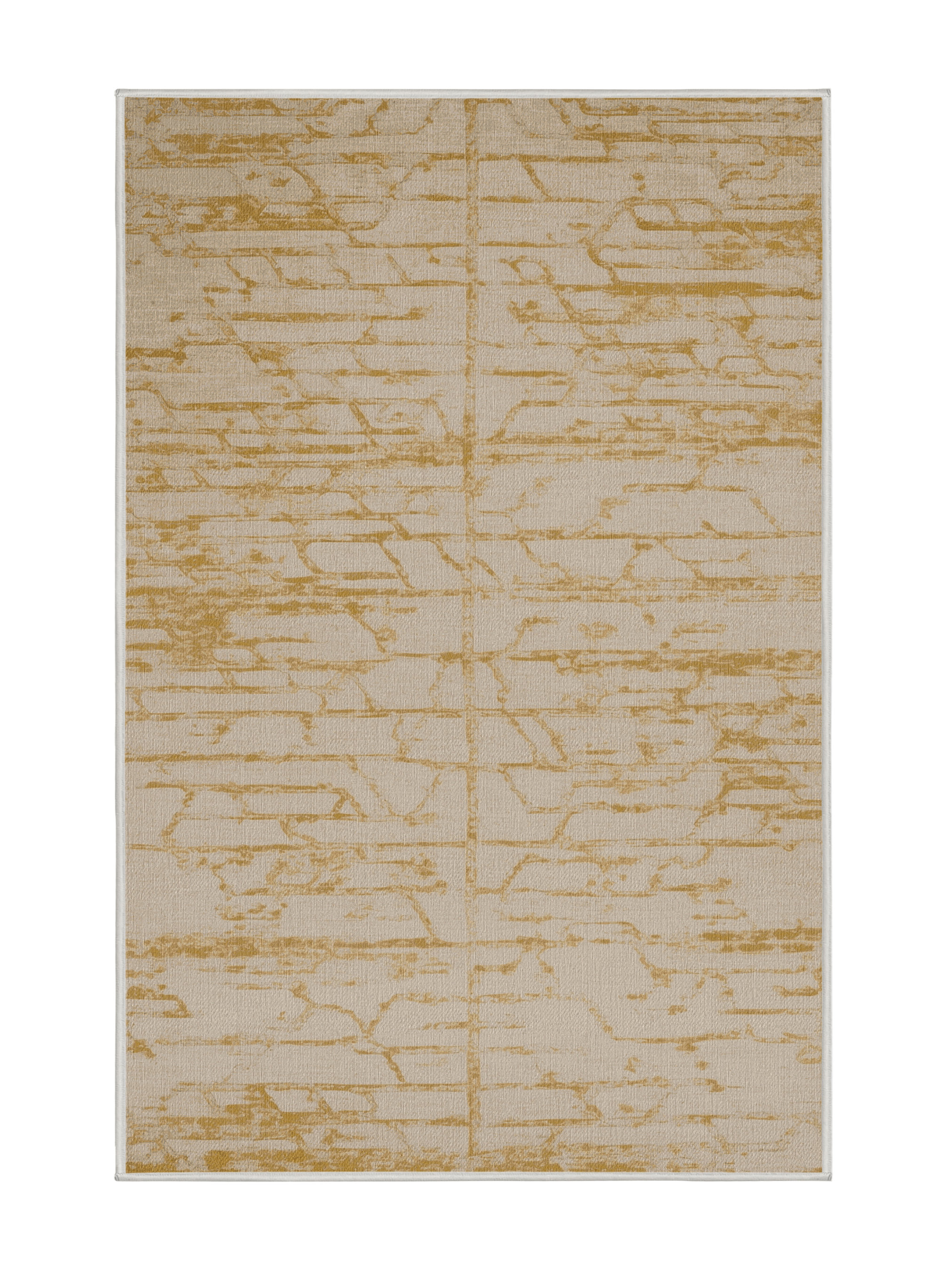 Hokku Designs Machine Washable Abstract Beige Area Rug | Wayfair