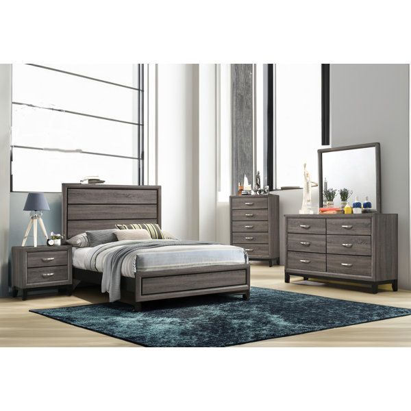 Union Rustic Kiriko Panel Bedroom Set Grey Oak S33 - Wayfair Canada