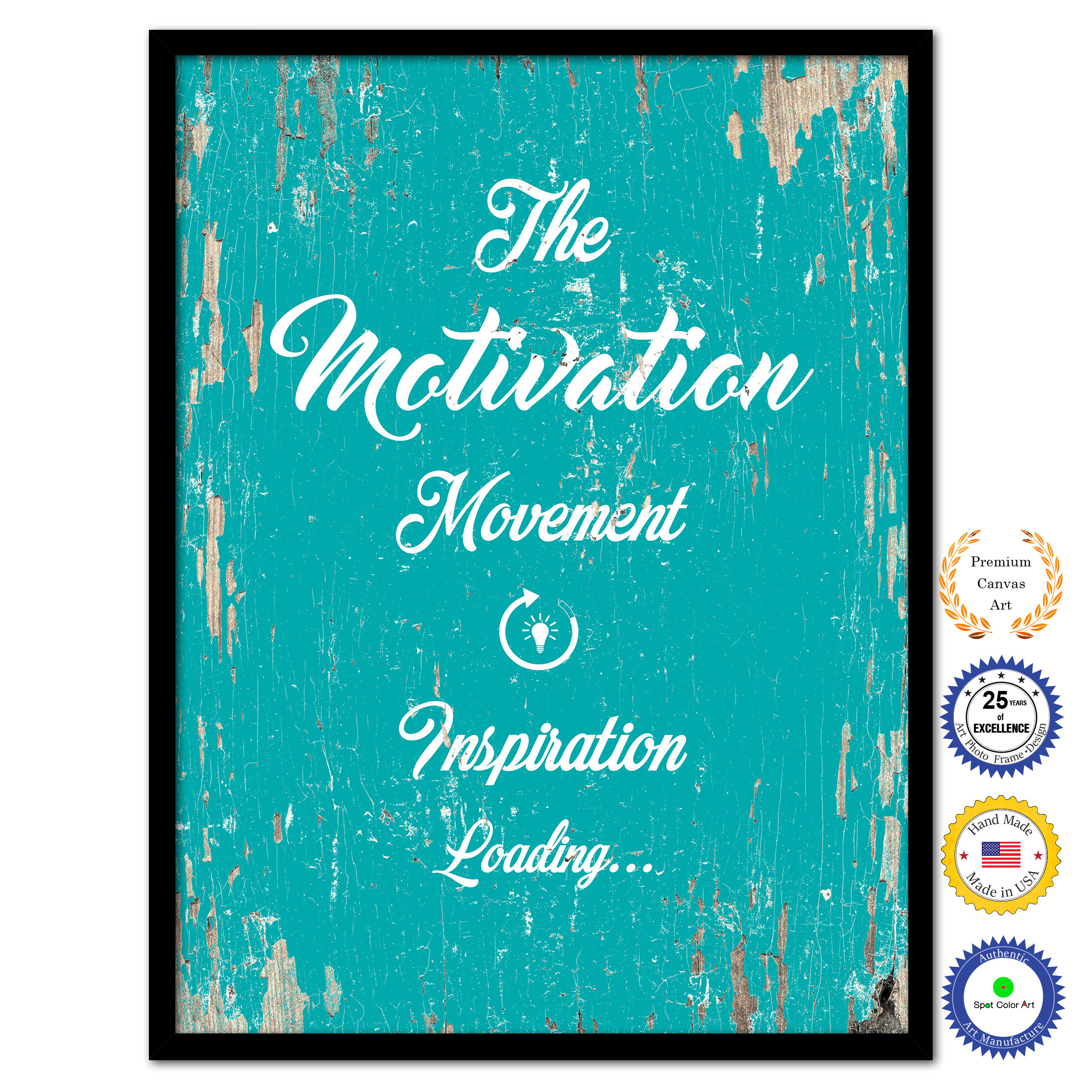 Trinx SpotColorArt Motivation Movement Inspiration Loading Framed ...