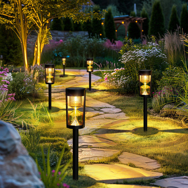 gigalumi Matte Black Low Voltage Solar Powered Integrated LED Pathway ...