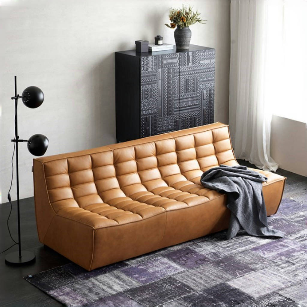 Lifton Light Luxury Modern Simple Brown Sofa 82.68'' Sofa | Wayfair