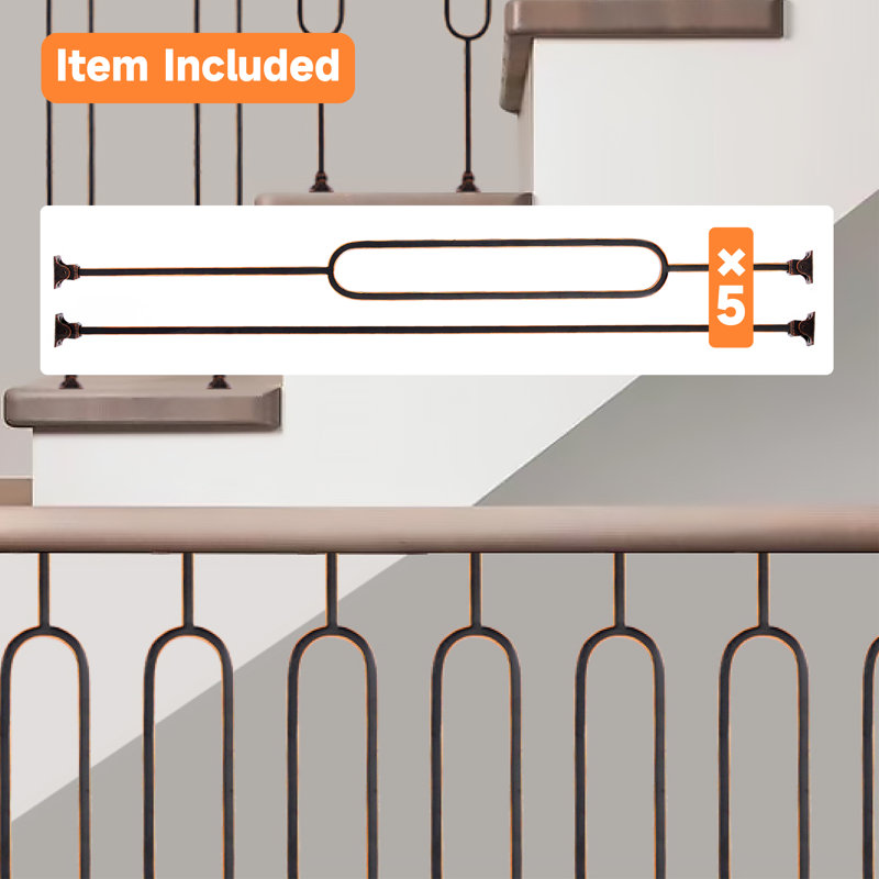 bordersmover Balusters Stairs Oval Railings | Wayfair