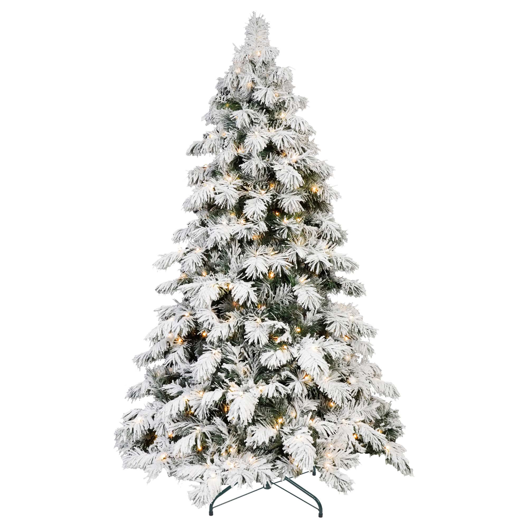 Alcott Hill® 5/6/7/8Ft PVC Automatic Flocking Christmas Tree With Warm ...