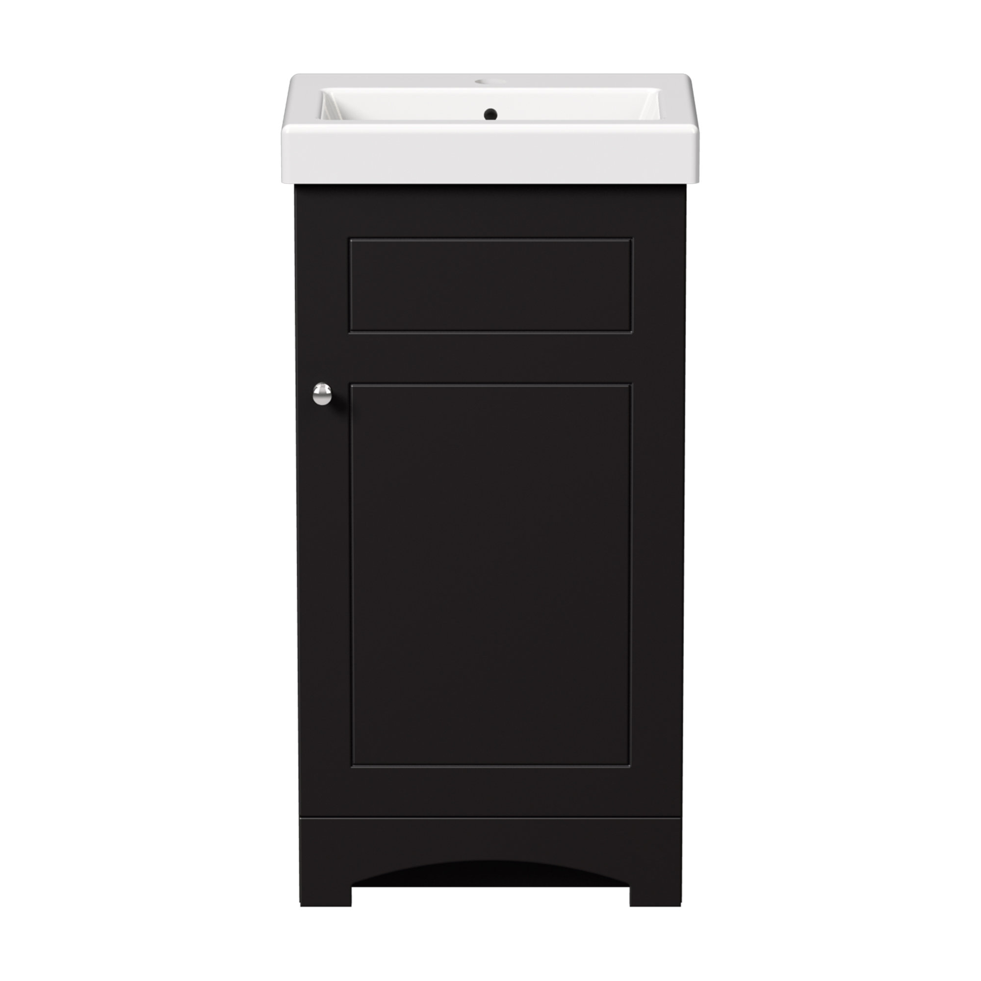 Ebern Designs MagickWoods Banasky Bath With Porcelain 17.5" Single ...