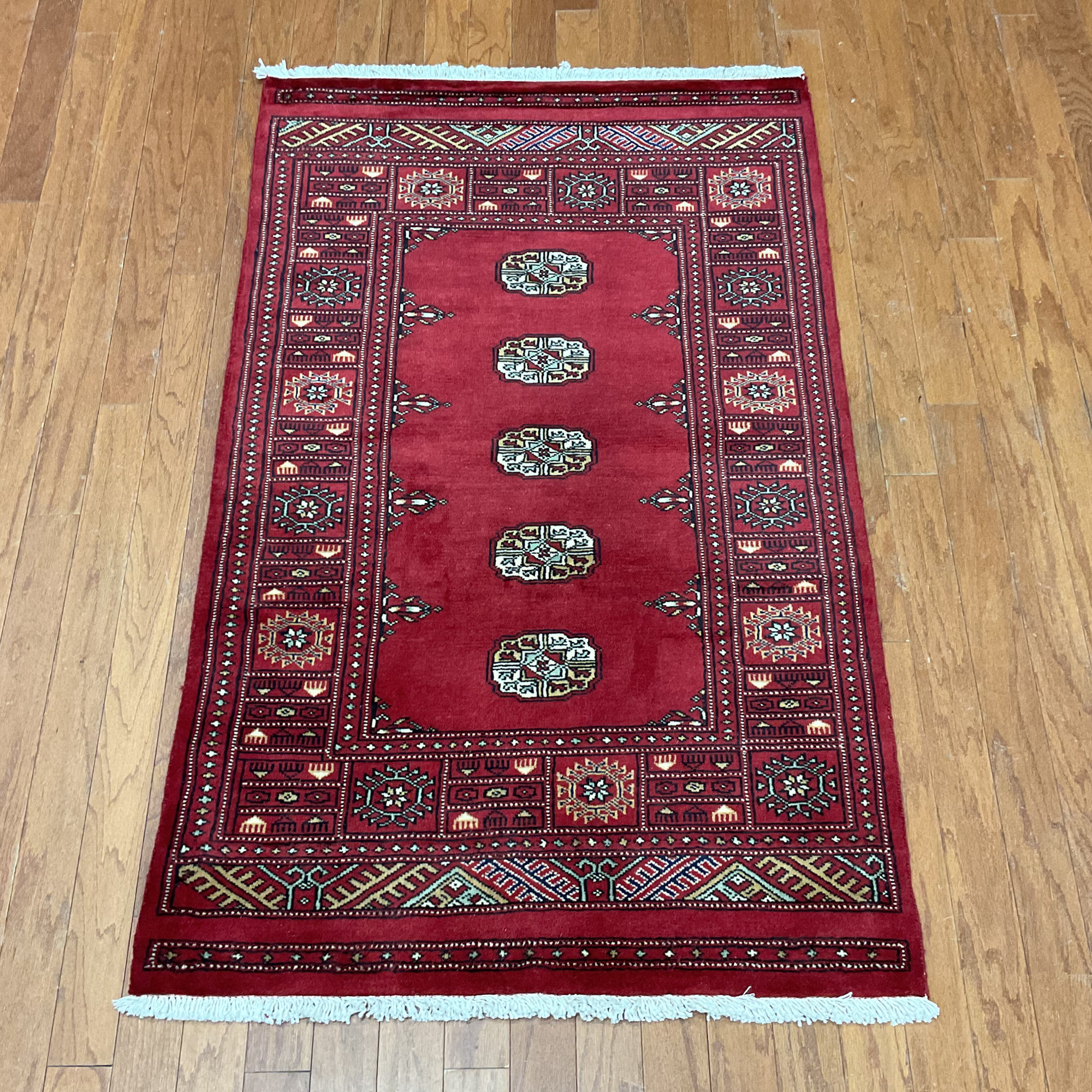 Bungalow Rose Handmade Bokhara Wool Rug | Wayfair