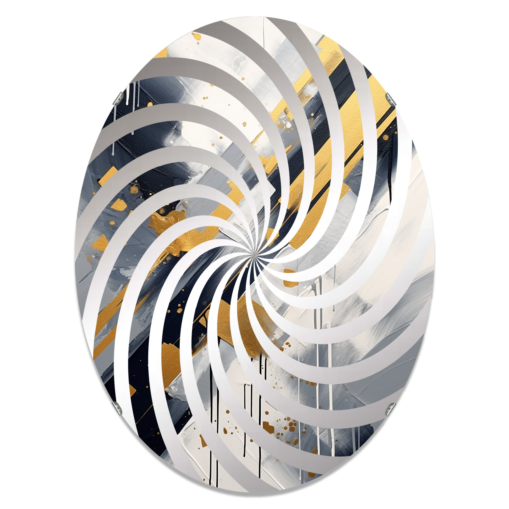 East Urban Home Black And Gold Depth Corner VII - Vortex Decorative ...