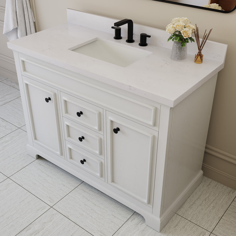 Red Barrel Studio® Fully Assembled 48" Freestanding Single Bathroom ...