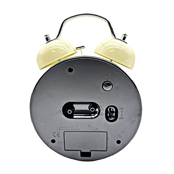 Gracie Oaks Metal Quartz Movement / Crystal Tabletop Clock with Alarm ...