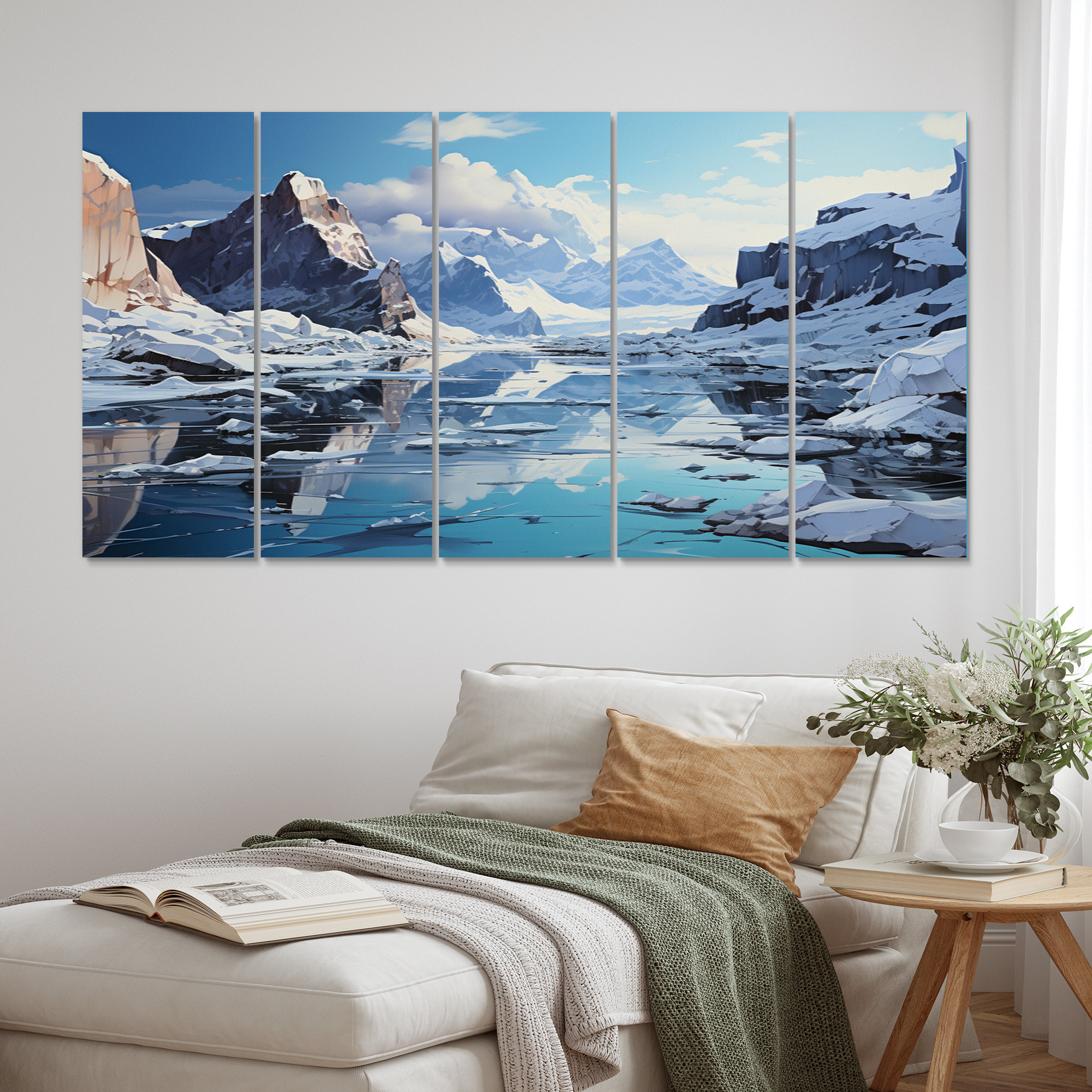 Highland Dunes Antartica Abstract Tundra Bold I - Winter Landscape ...