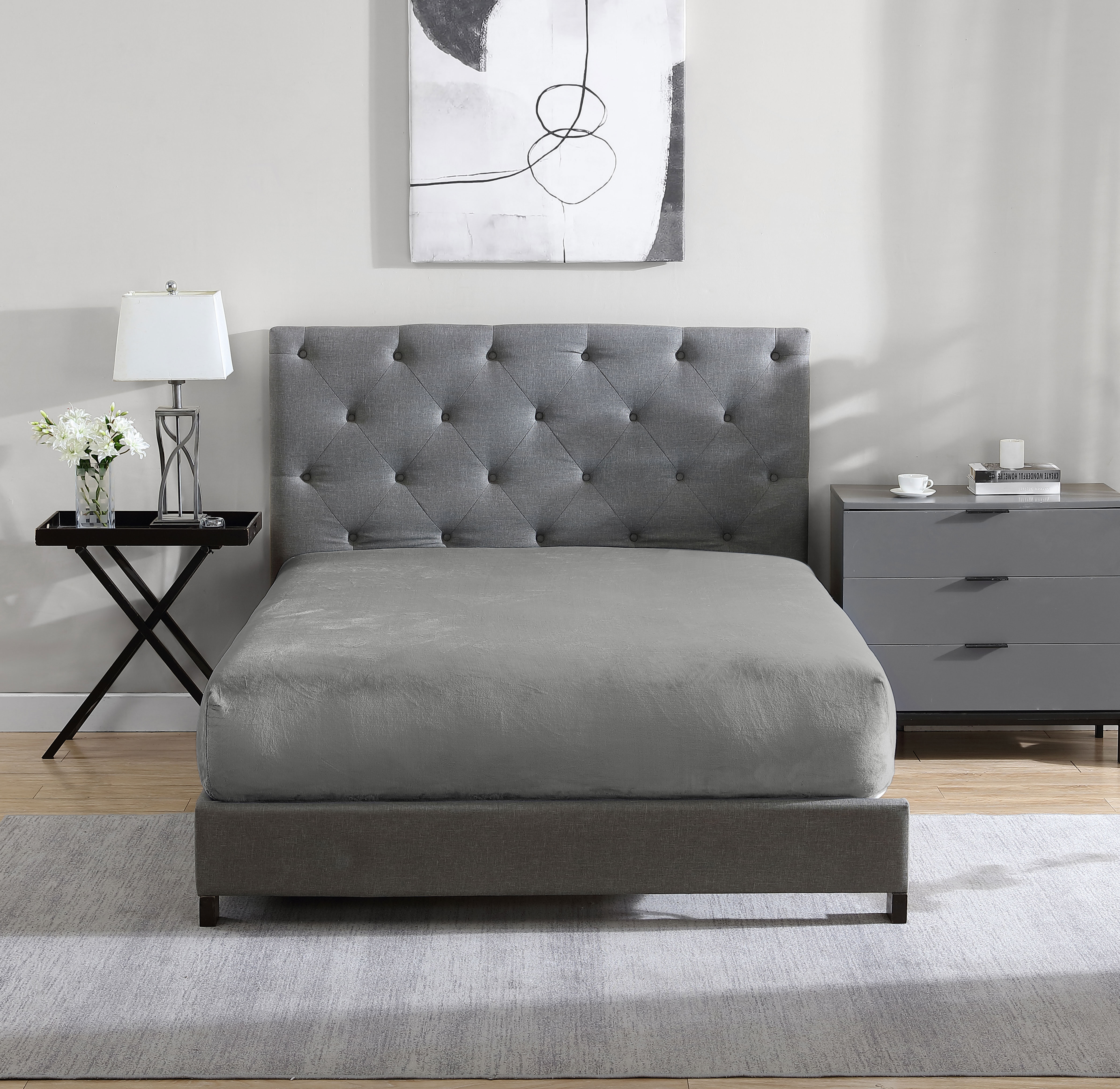 Swift Home Polyester Flannel Plush Velour Fitted Sheet "& Reviews ...