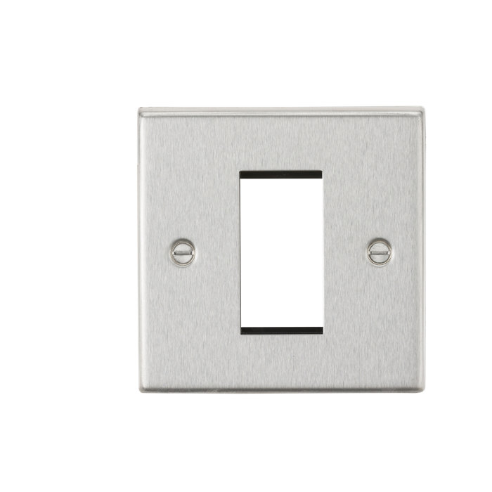 Knightsbridge 1G Modular Faceplate - Square Edge | Wayfair.co.uk