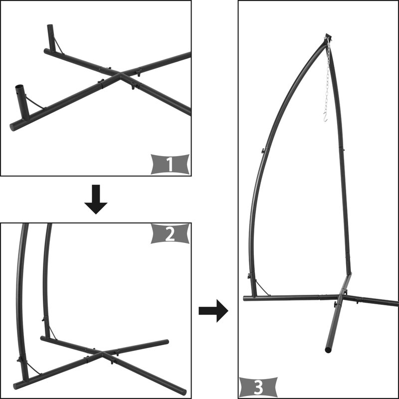 Arlmont & Co. Flushing Steel Hammock Chair Stand & Reviews | Wayfair
