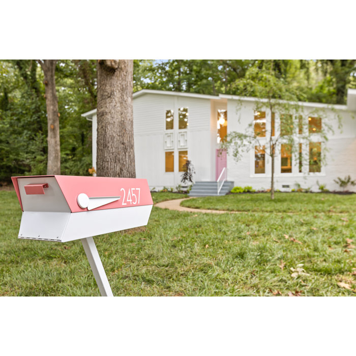 ModboxUSA Steel Post Mounted Mailbox with Magnetic Closure & Reviews ...