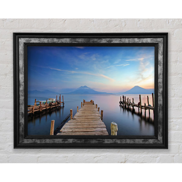 Highland Dunes Mountains At The End Of The Dock Framed Print | Wayfair ...