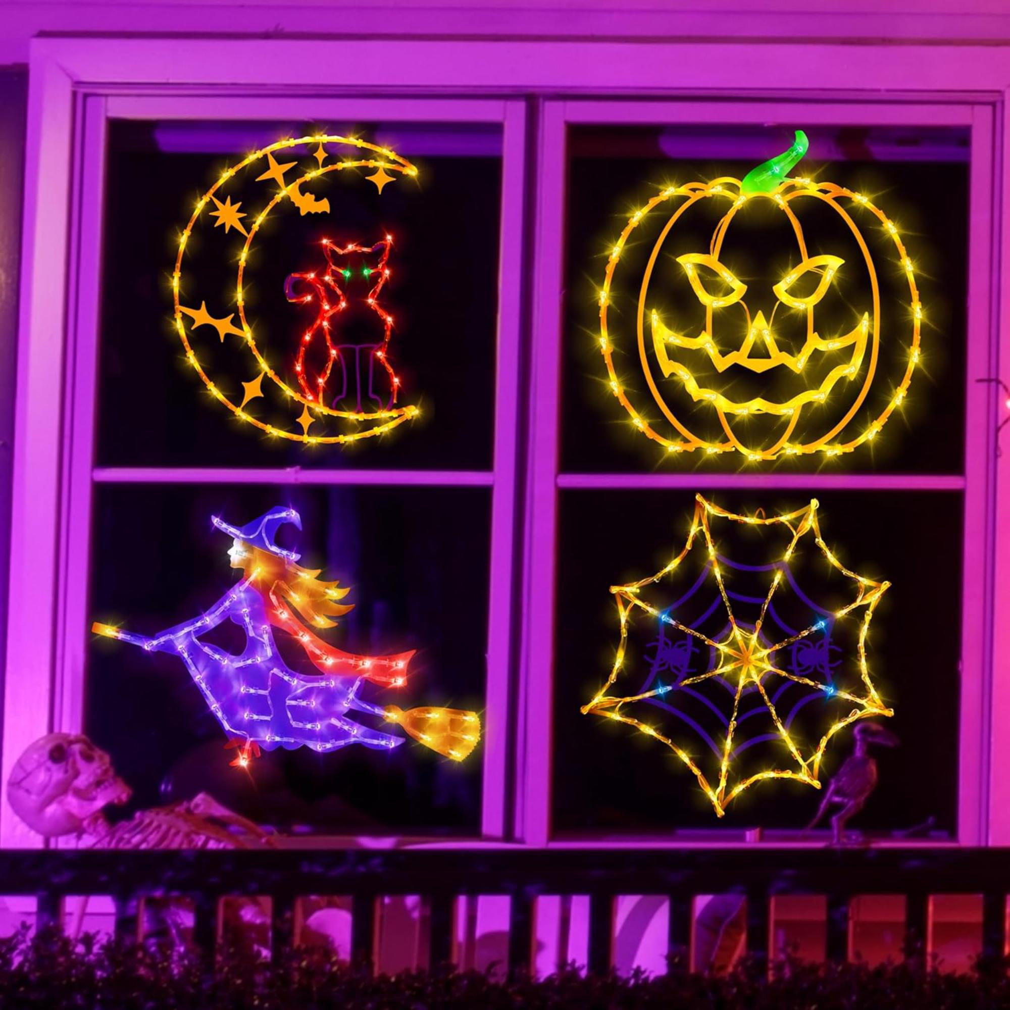 Latitude Run® Halloween Decorations - 16" Halloween Window Silhouette ...