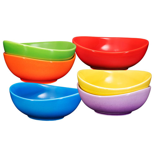 Latitude Run® 18 Oz Ceramic Round, Curved Soup Bowl Set Of 6, 18 Ounces ...