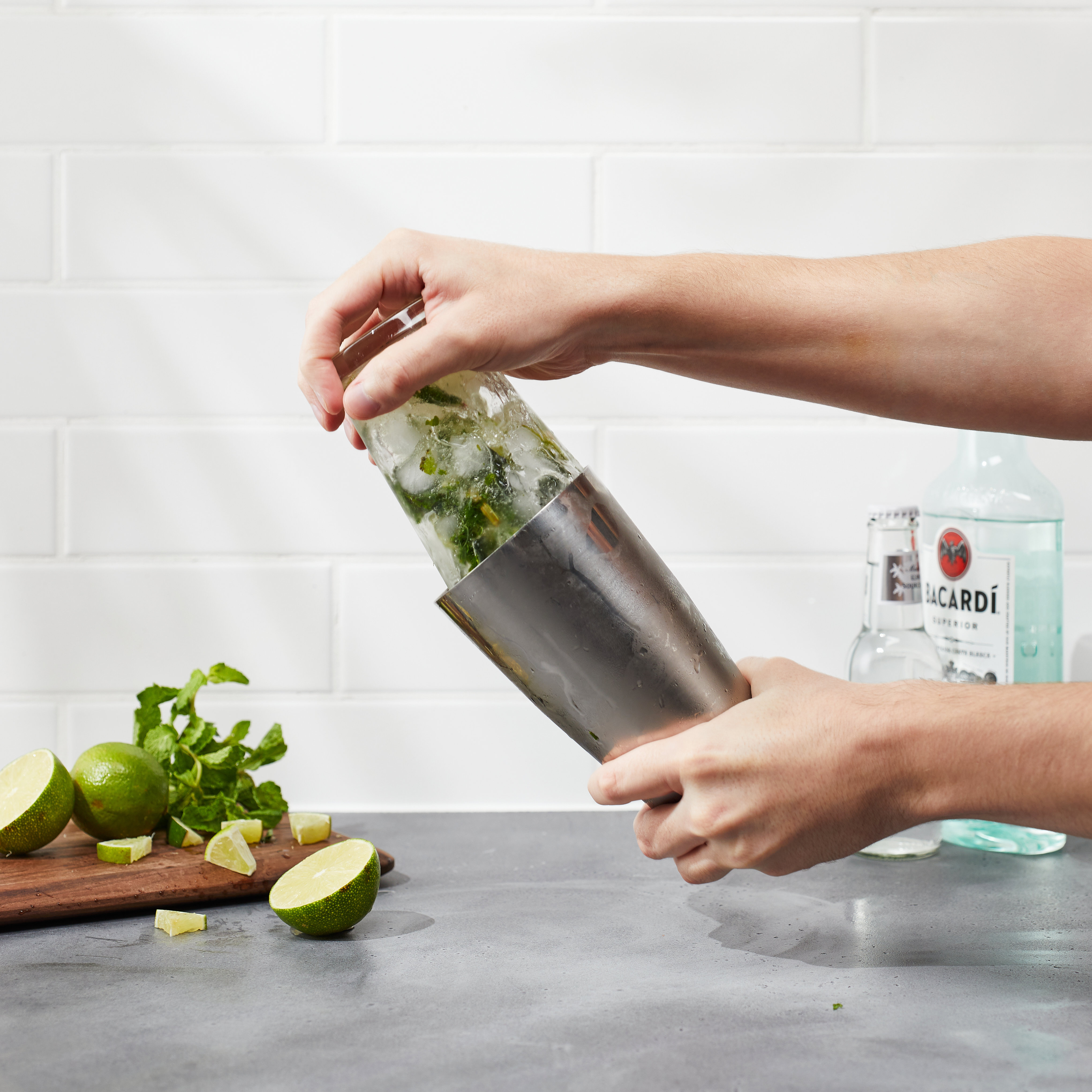 Houdini Boston Cocktail Shaker, 24 Ounce, Stainless Steel/Glass | Wayfair