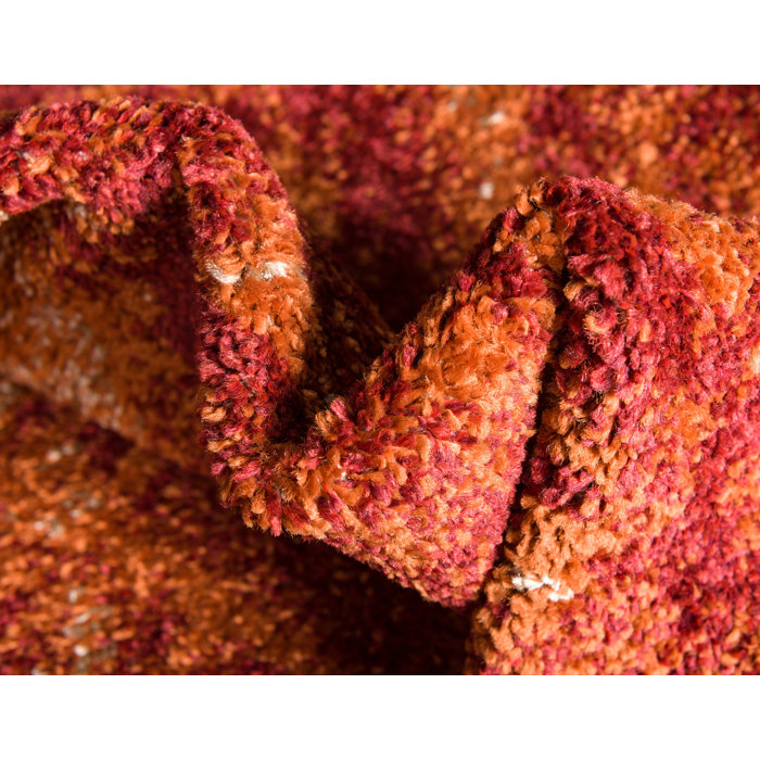 Williston Forge Veyo Machine Woven Performance Terracotta Rug & Reviews ...