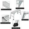 Arlmont & Co. Work Platform Aluminum Portable Bench Folding Ladder Ansi ...