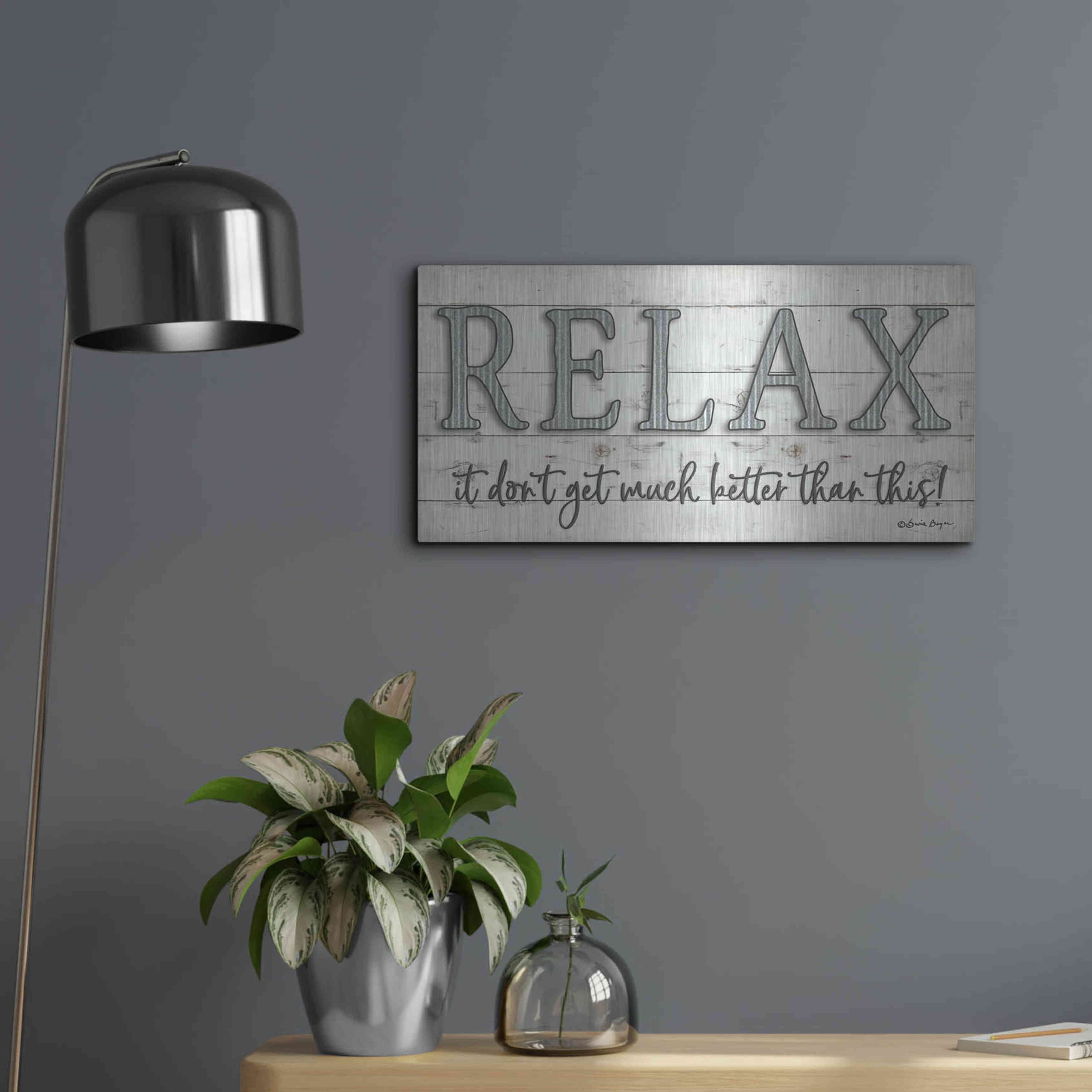 Trinx 'Relax' by Susie Boyer, Metal Wall Art | Wayfair