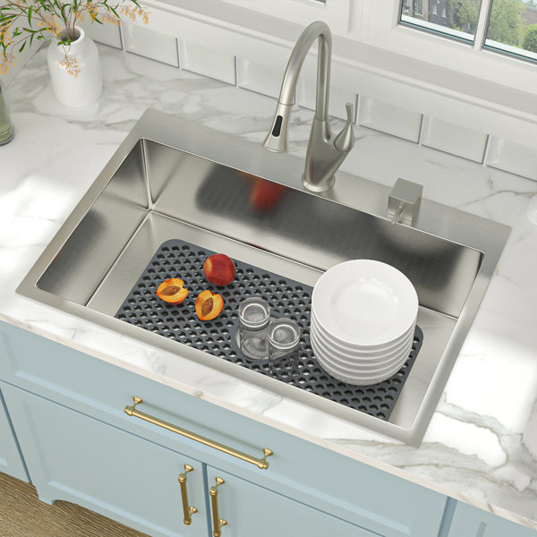 Lordear 25" x 13" Silicone Bottom Sink Grid Kitchen Sink Silicone Mat ...