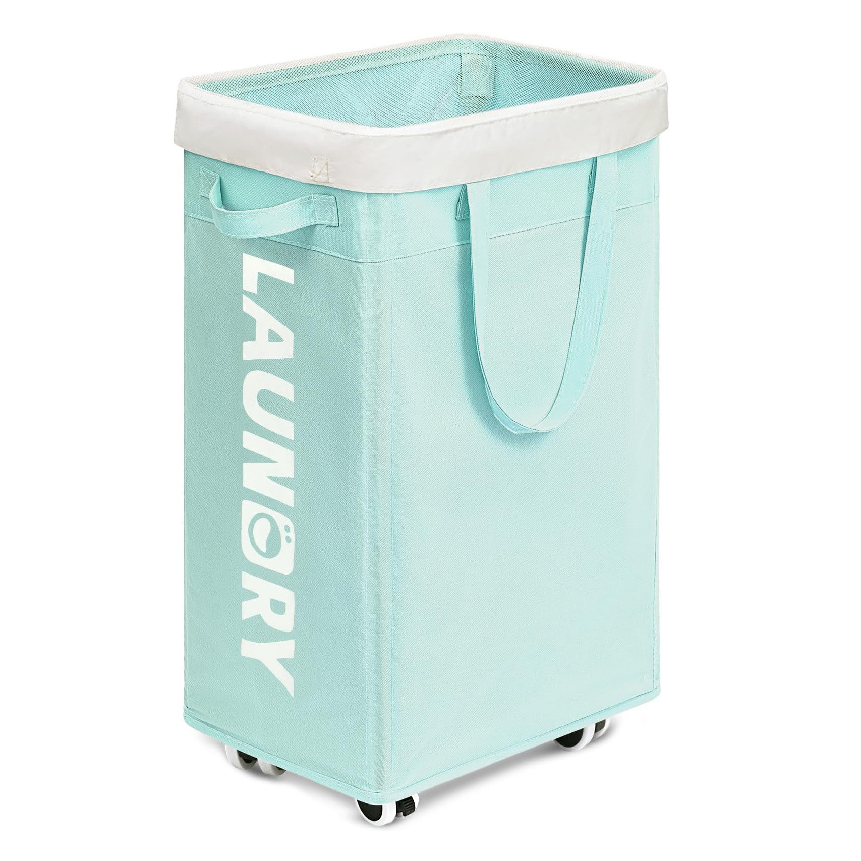 Latitude Run® Rolling Laundry Hamper with Wheels 75L, Laundry Hamper ...