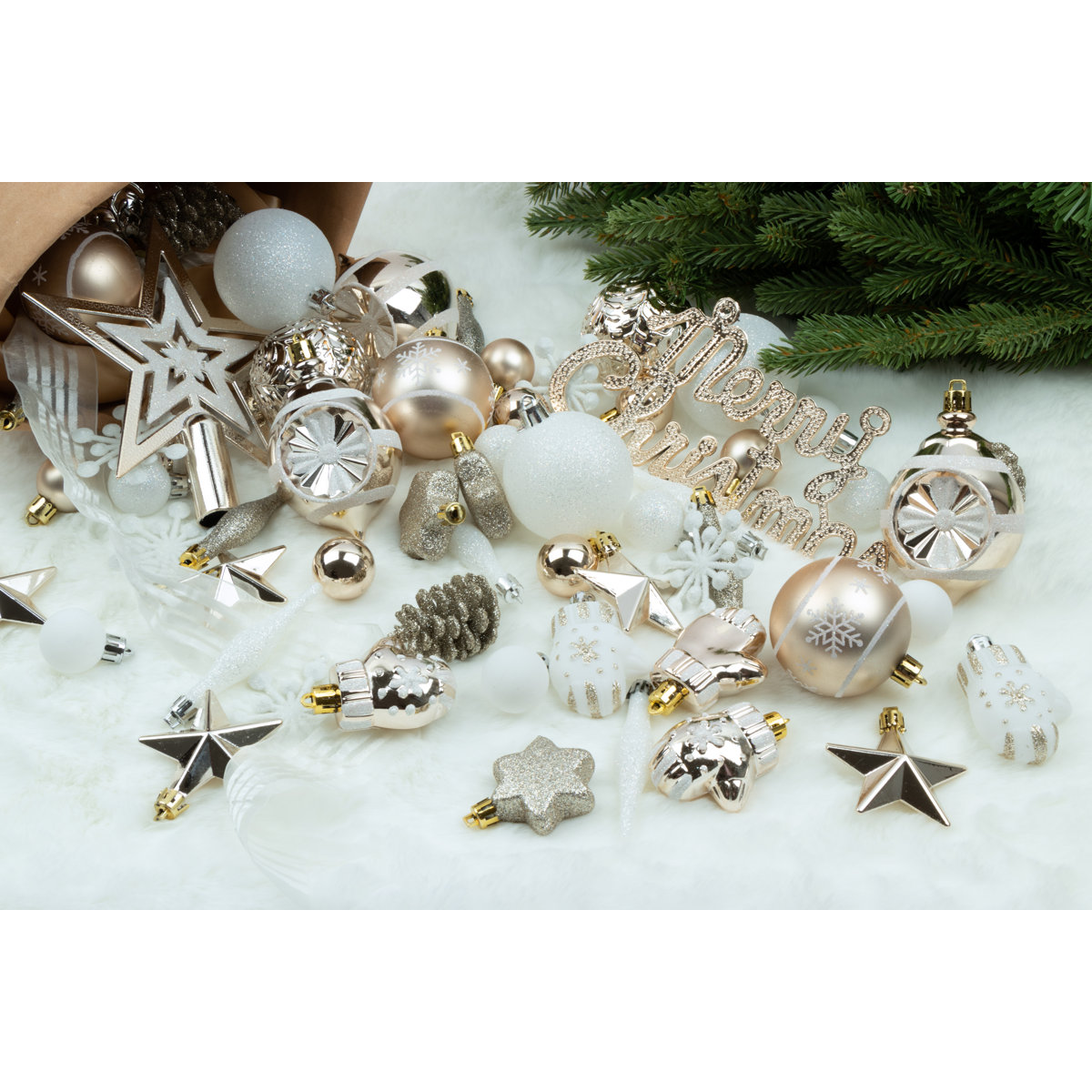 WS at Home 70 Piece Assorted Shatterproof Ball Ornaments Set & Reviews ...
