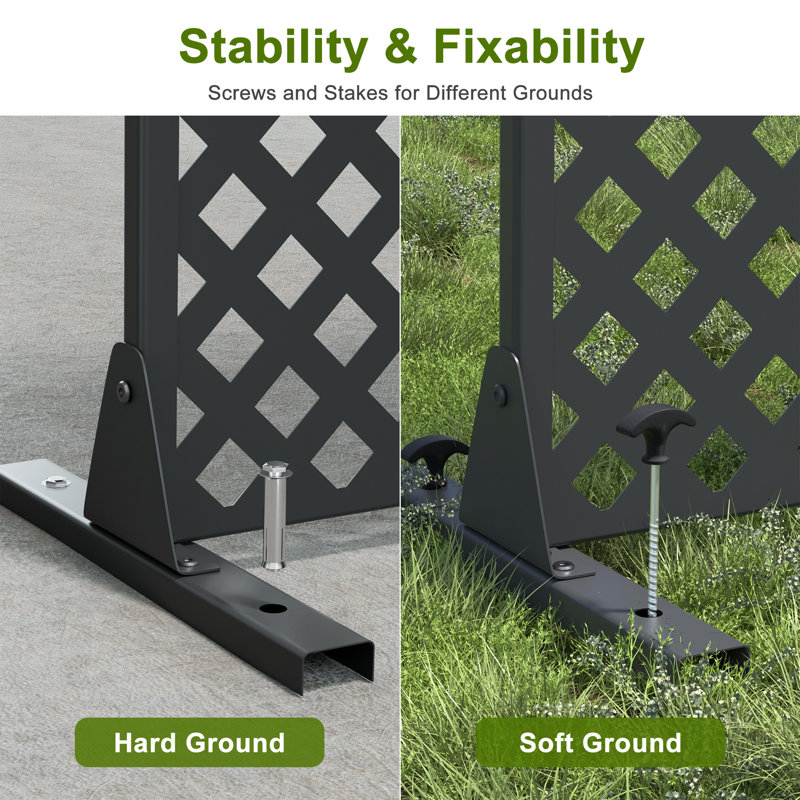 Dovelina Arch Outdoor Metal Privacy Screen "& Reviews" | Wayfair