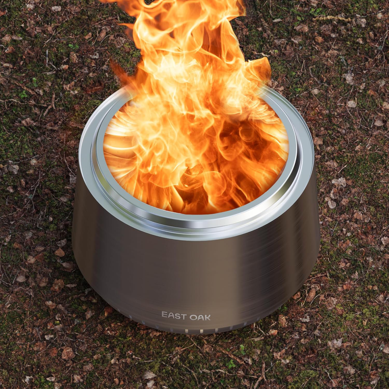 Latitude Run® Smokeless Fire Pit 21'' for Patio and Outdoor, Stainless ...