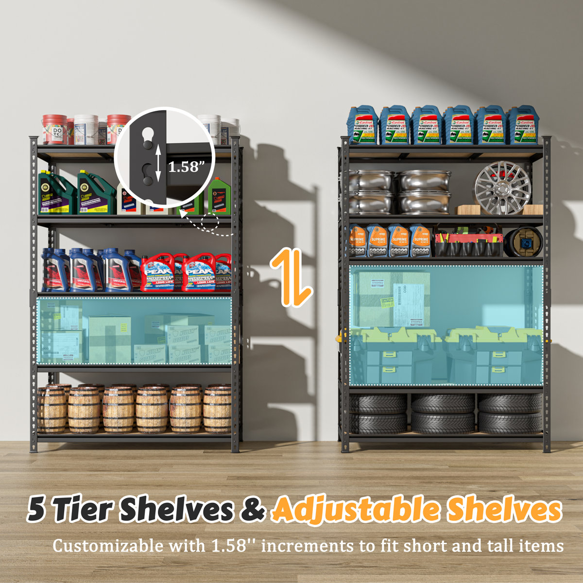 Rebrilliant Heavy Duty Metal Storage Shelving Unit | Wayfair