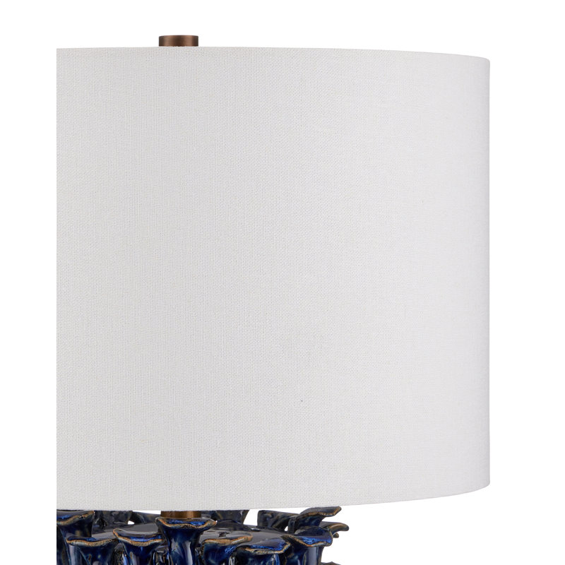 Currey & Company Maitake Dark Blue Table Lamp | Wayfair