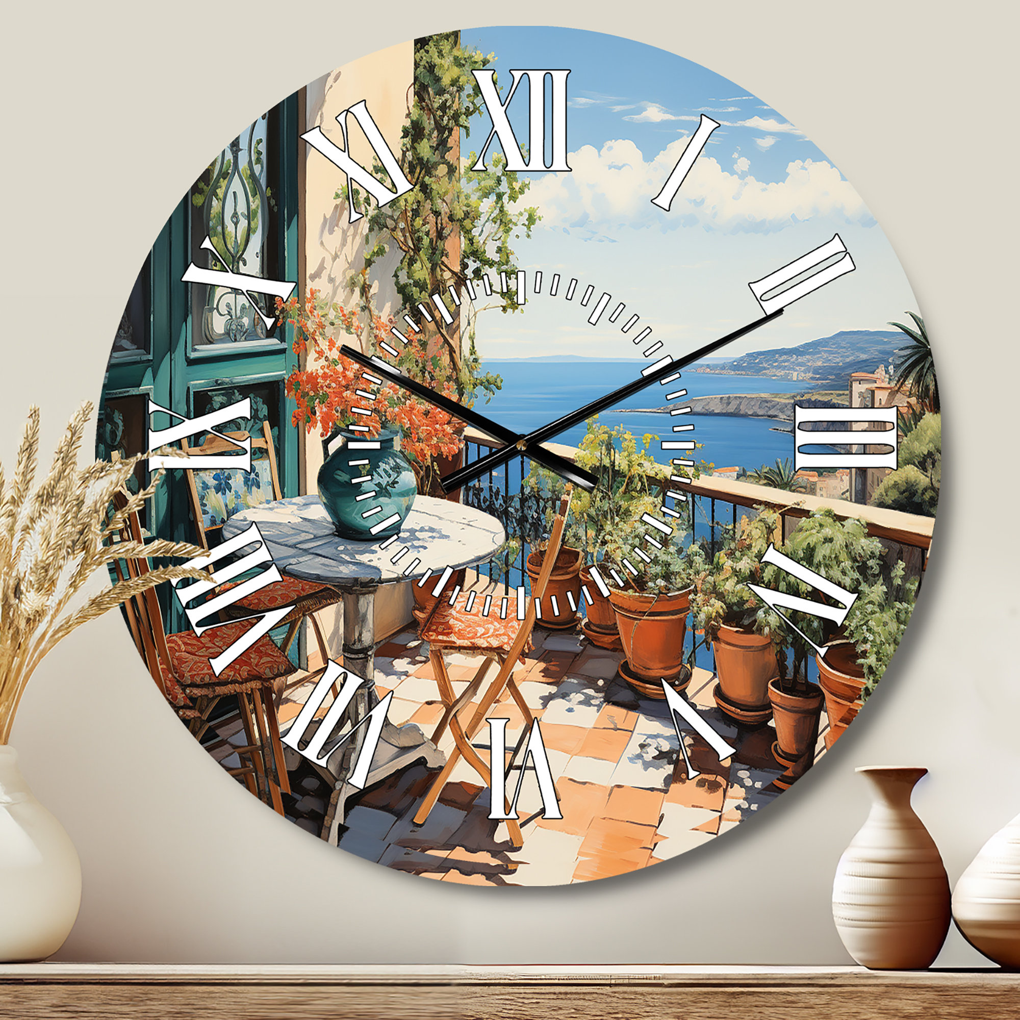 East Urban Home La Dolce Italian Coast I - Italian Face Wall Clock ...