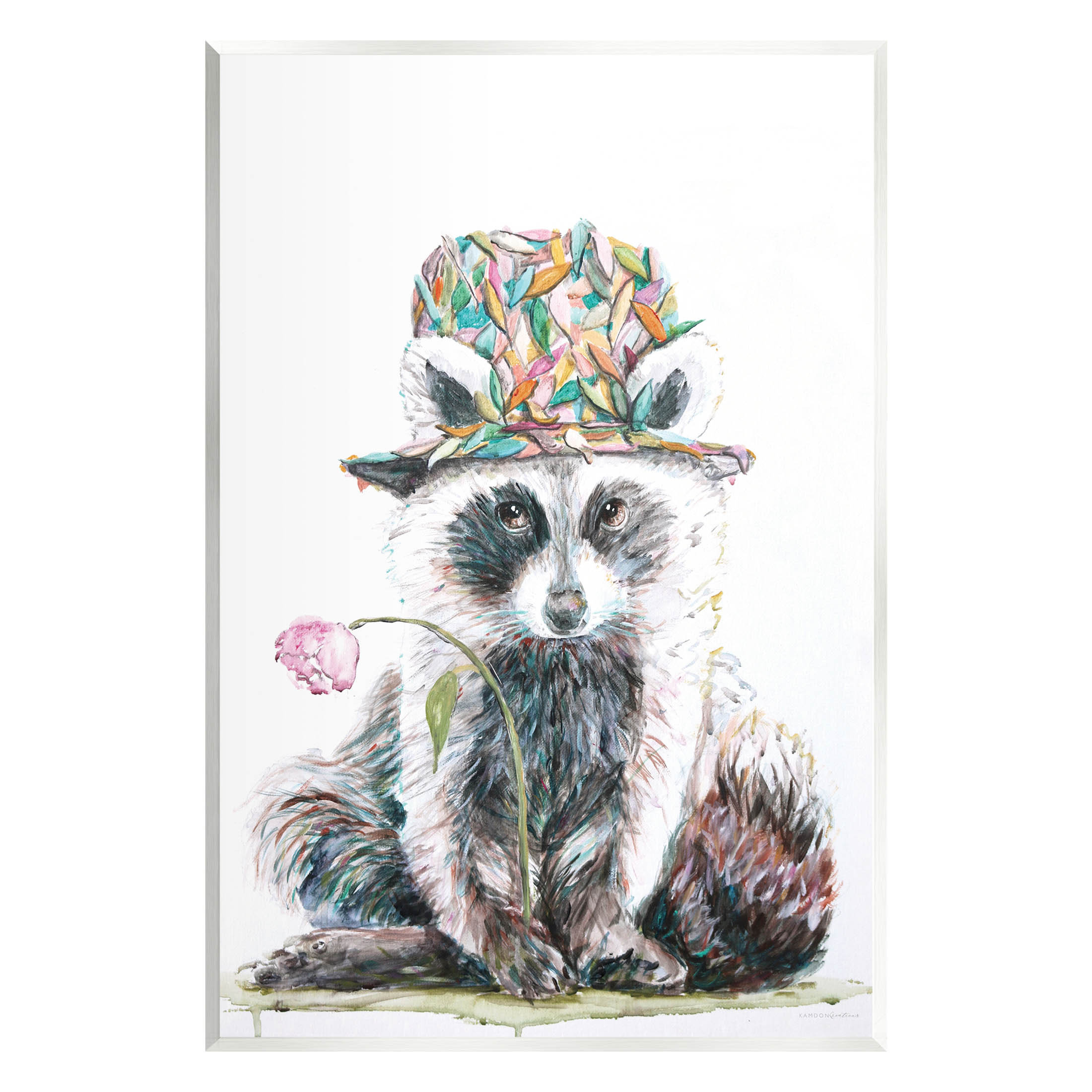 Trinx " Raccoon Pink Blossom Hat " by Kamdon Kreations on MDF | Wayfair