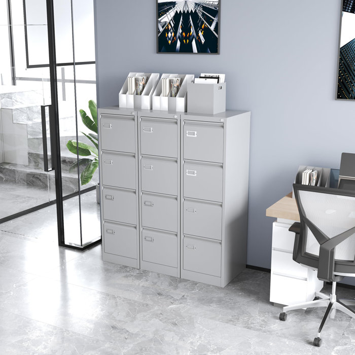 Latitude Run® 15.12'' Wide 4 -Drawer Steel File Cabinet & Reviews | Wayfair