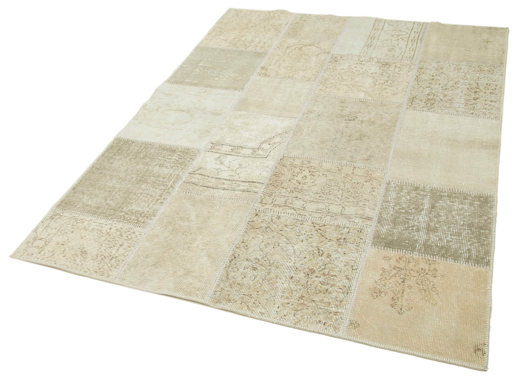 Bungalow Rose Vipin Hand Knotted Wool Patchwork Rug | Wayfair