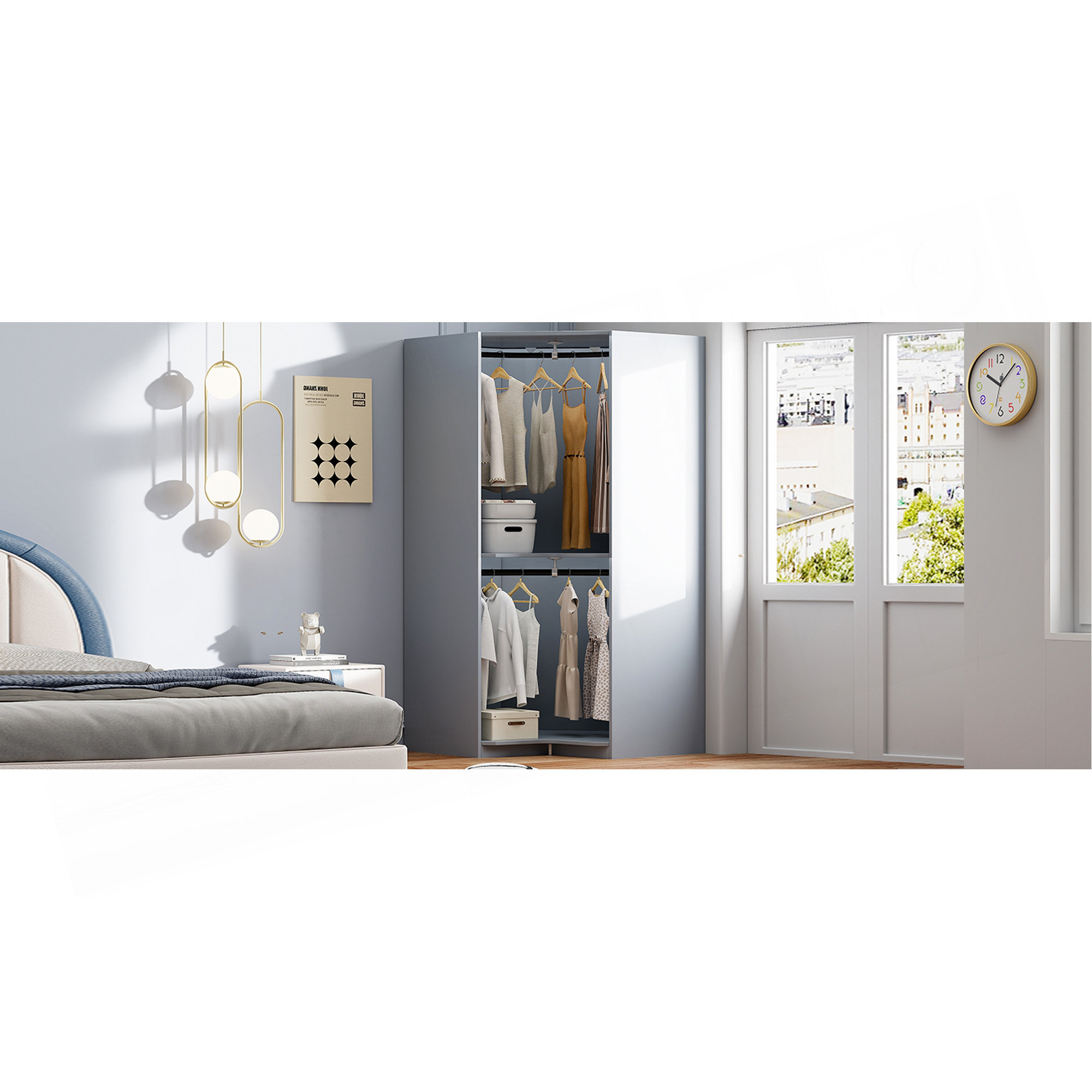 Ebern Designs Versatile Corner Wardrobe With Premium Quality And Ample ...