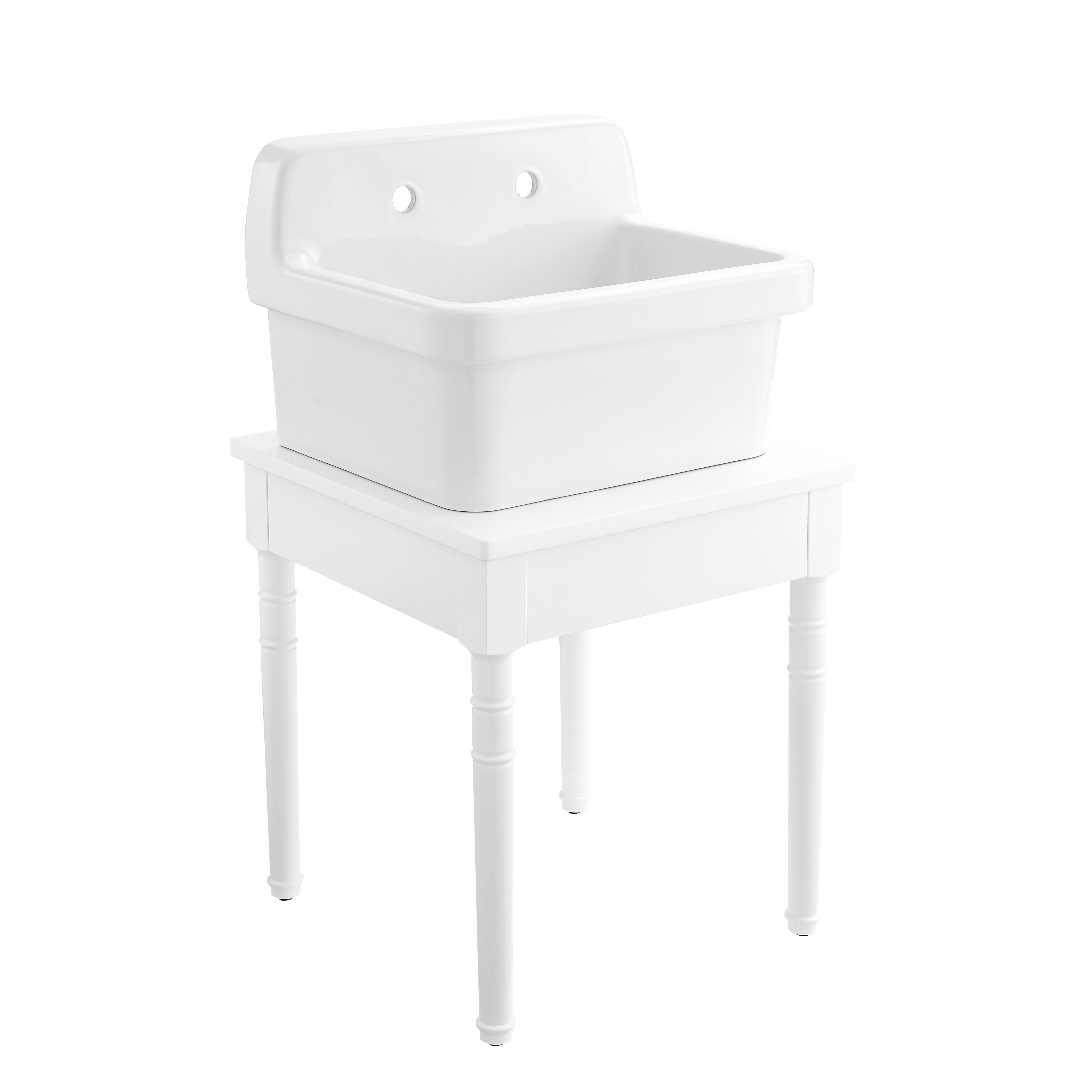 Ellai Évier de table en bois massif ELLAI autoportant pour évier ...