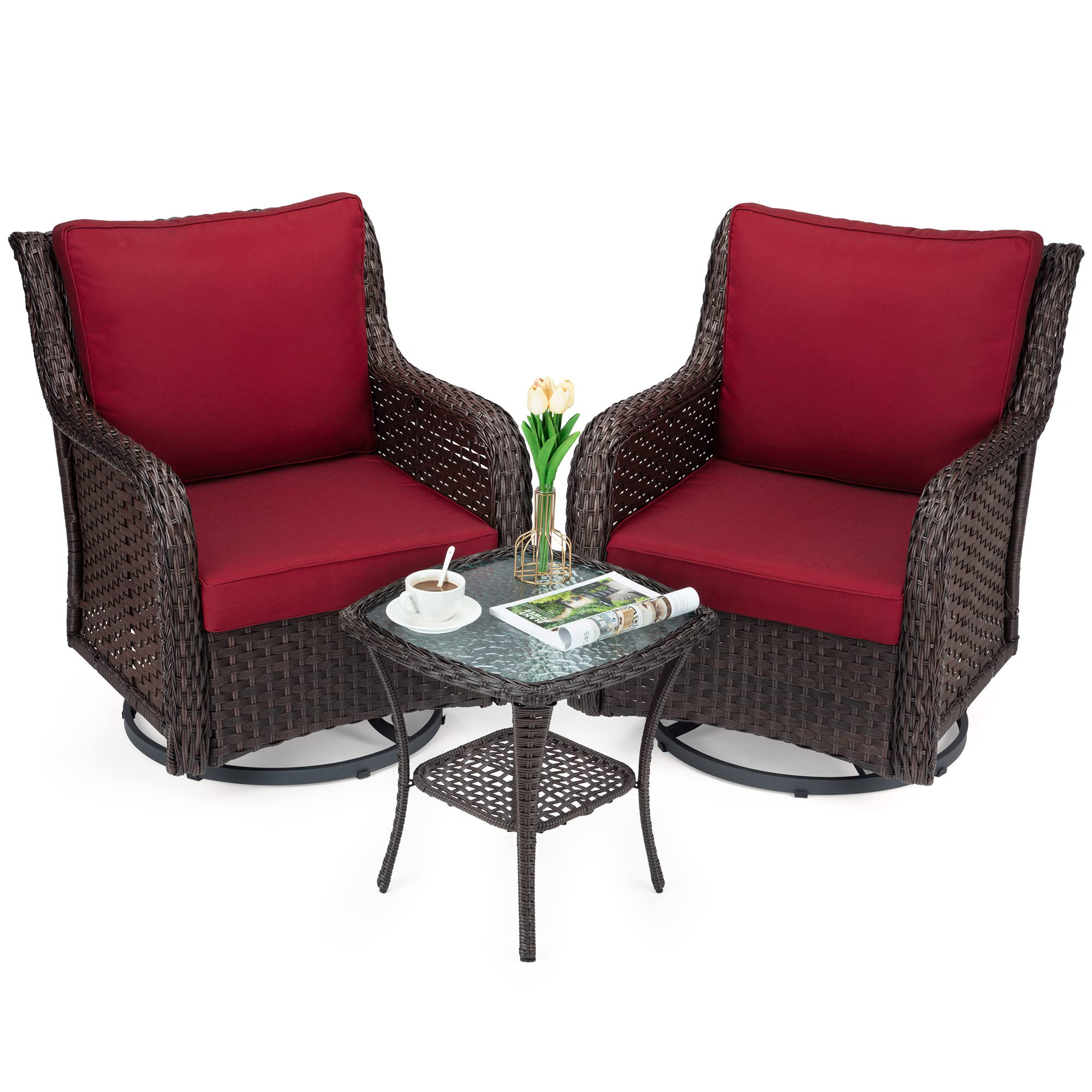 Red Barrel Studio® Gianno 2 - Person Square Outdoor Dining Set with ...
