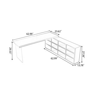 Flexy Infotech 62.99" Brown L-Shaped Solid Wood desks | Wayfair