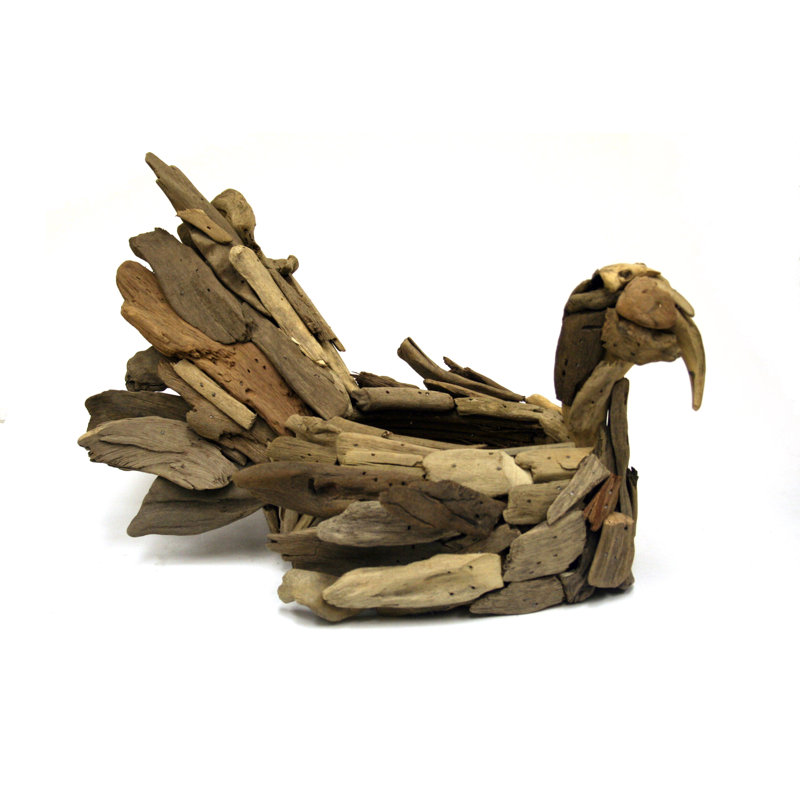The Holiday Aisle® Driftwood Turkey Large Planter | Wayfair
