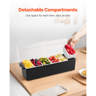 Prep & Savour Chilled Condiment Server 6 Compartment Cold Serving Tray ...