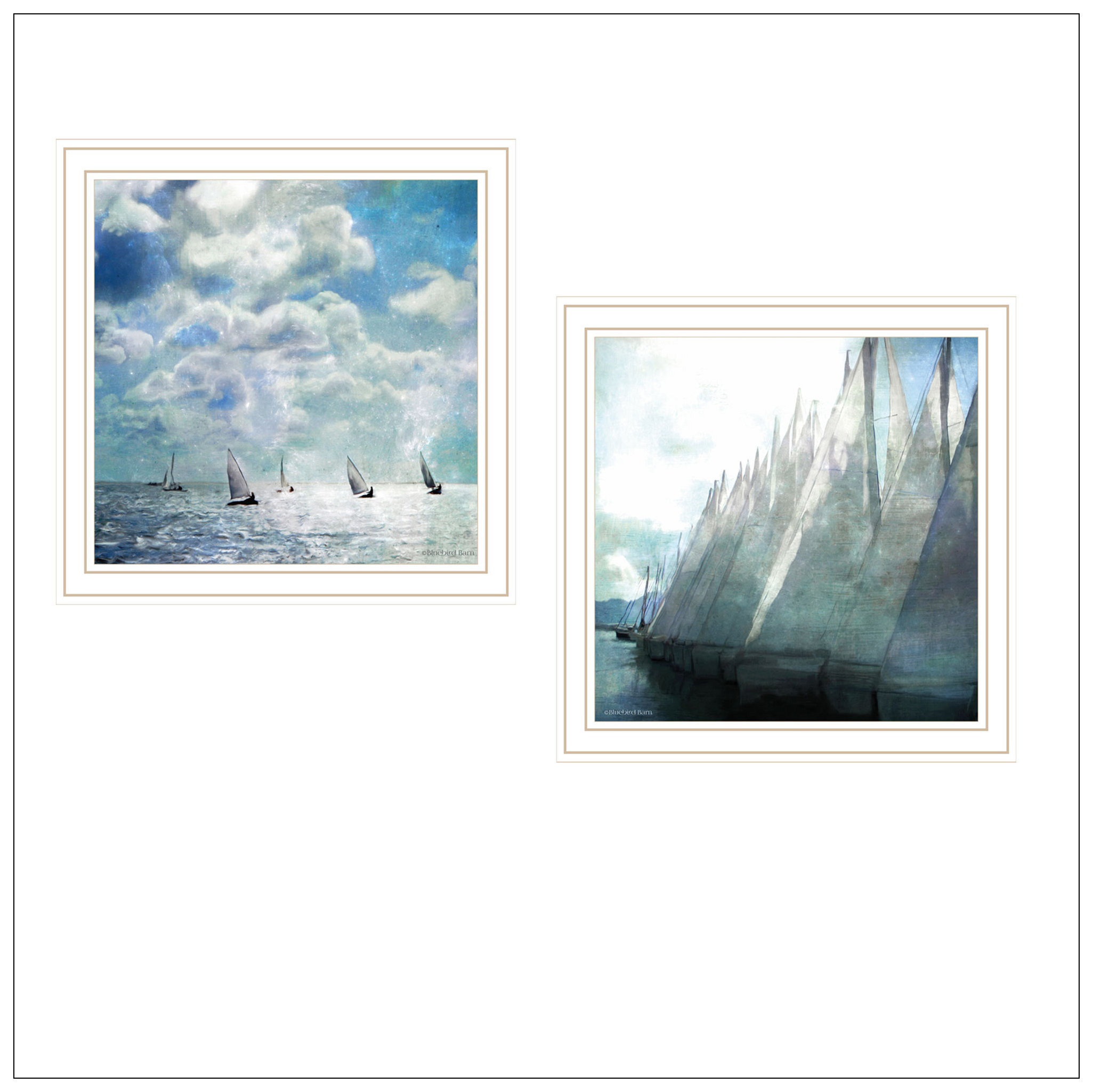 Longshore Tides Trendy Decor 4U 2 Pc Vignette Sail Away Wall Art For Living Room, Bedroom Wall ...