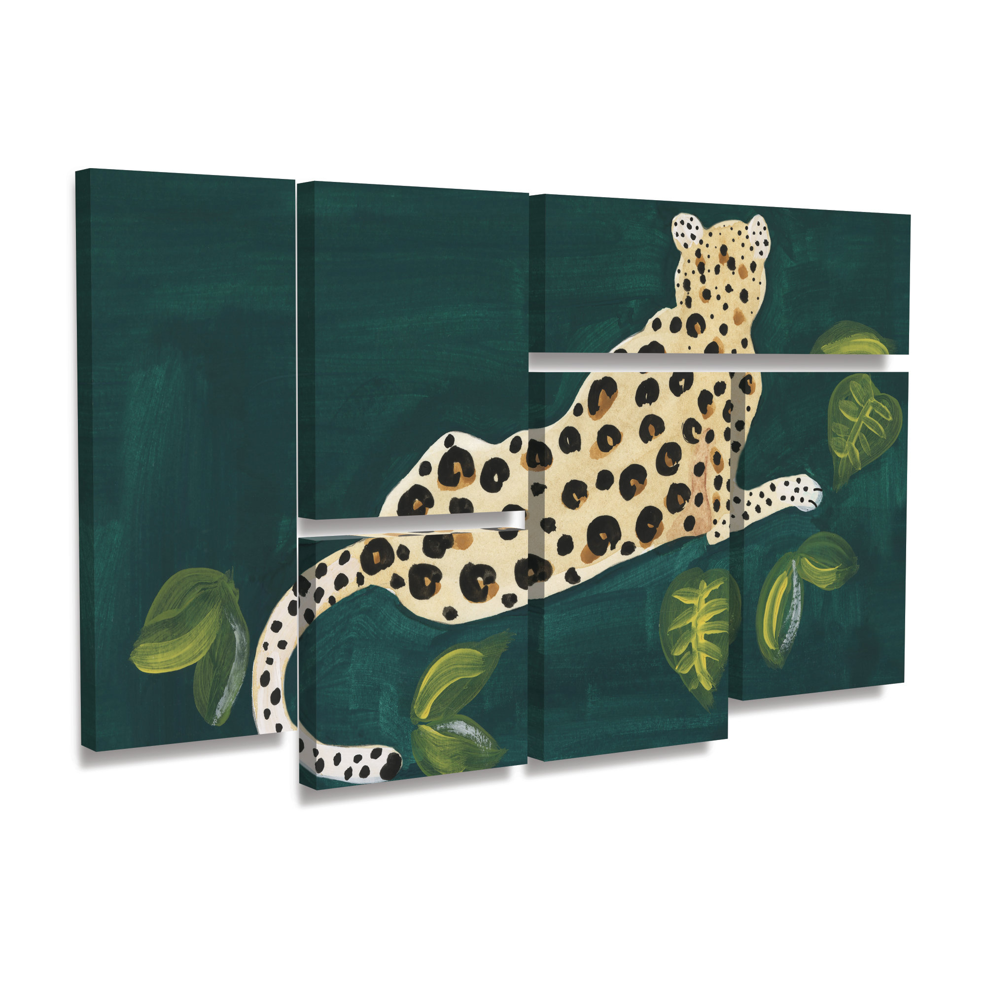Red Barrel Studio Alicia Longley Lethargic Leopard I 6 Piece Panel Set ...