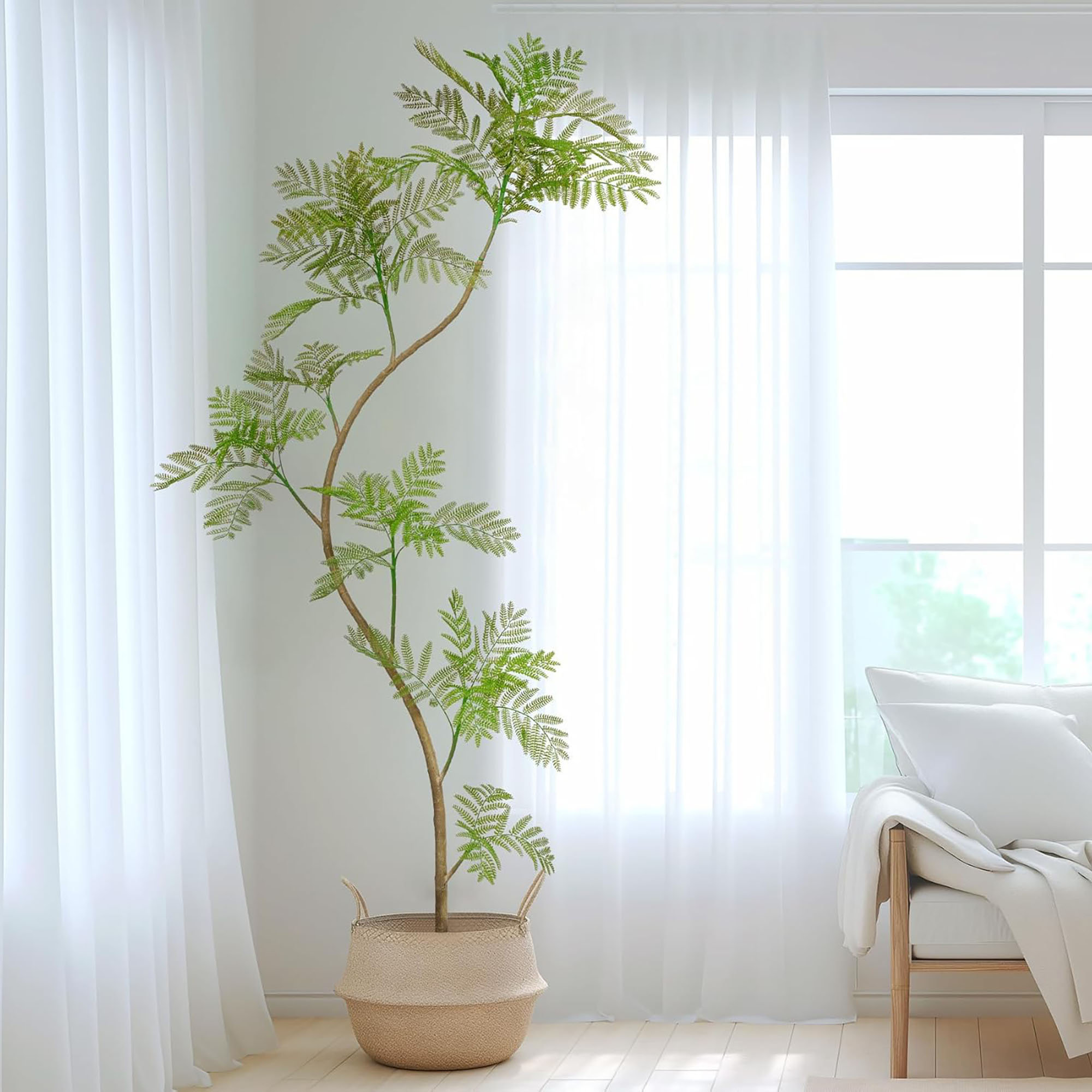 Primrue Fake Jacaranda Tree Artificial Trees For Home Decor - Wayfair ...