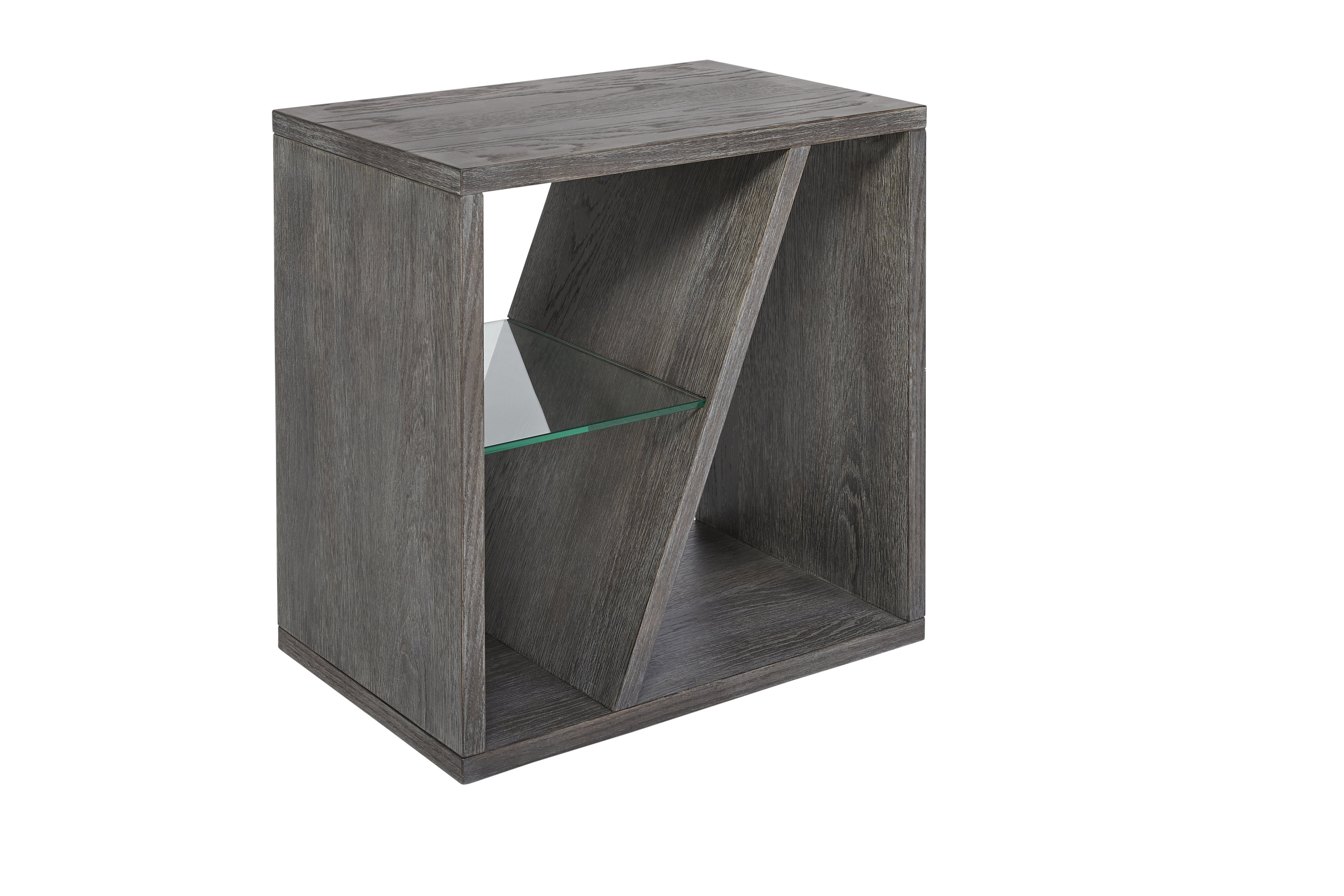 Ebern Designs Yien Chairside Table with Glass Shelf & Reviews | Wayfair