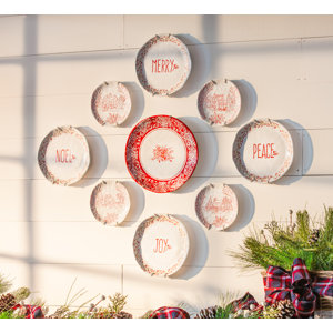August Grove® Mortimer Holiday Farmhouse Appetizer Plate | Wayfair