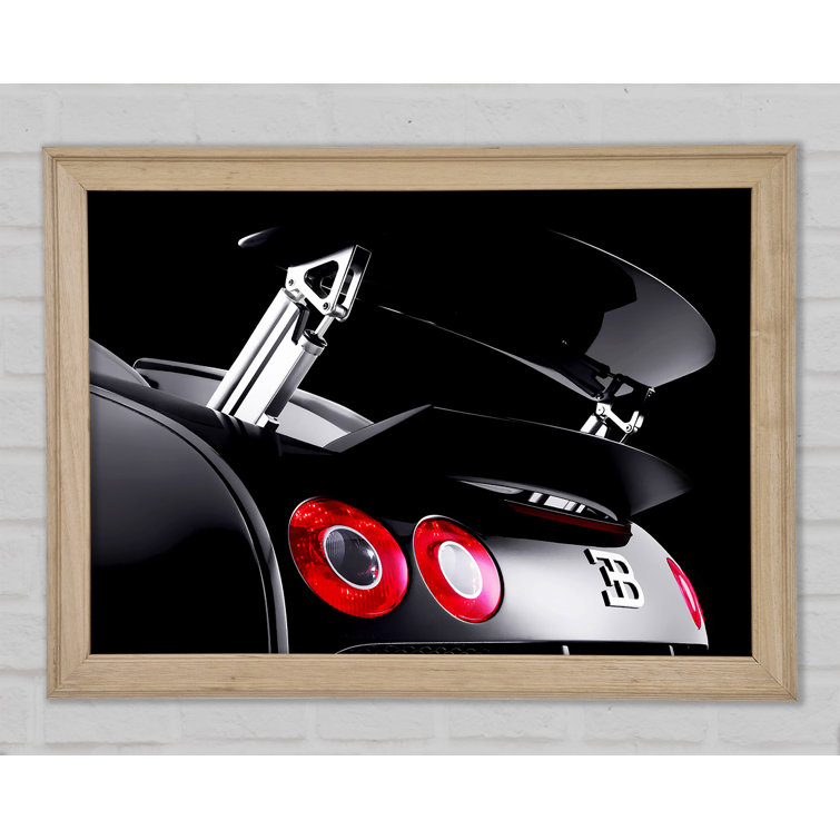 Borough Wharf Bugatti Veyron Rear Black - Single Picture Frame Art ...