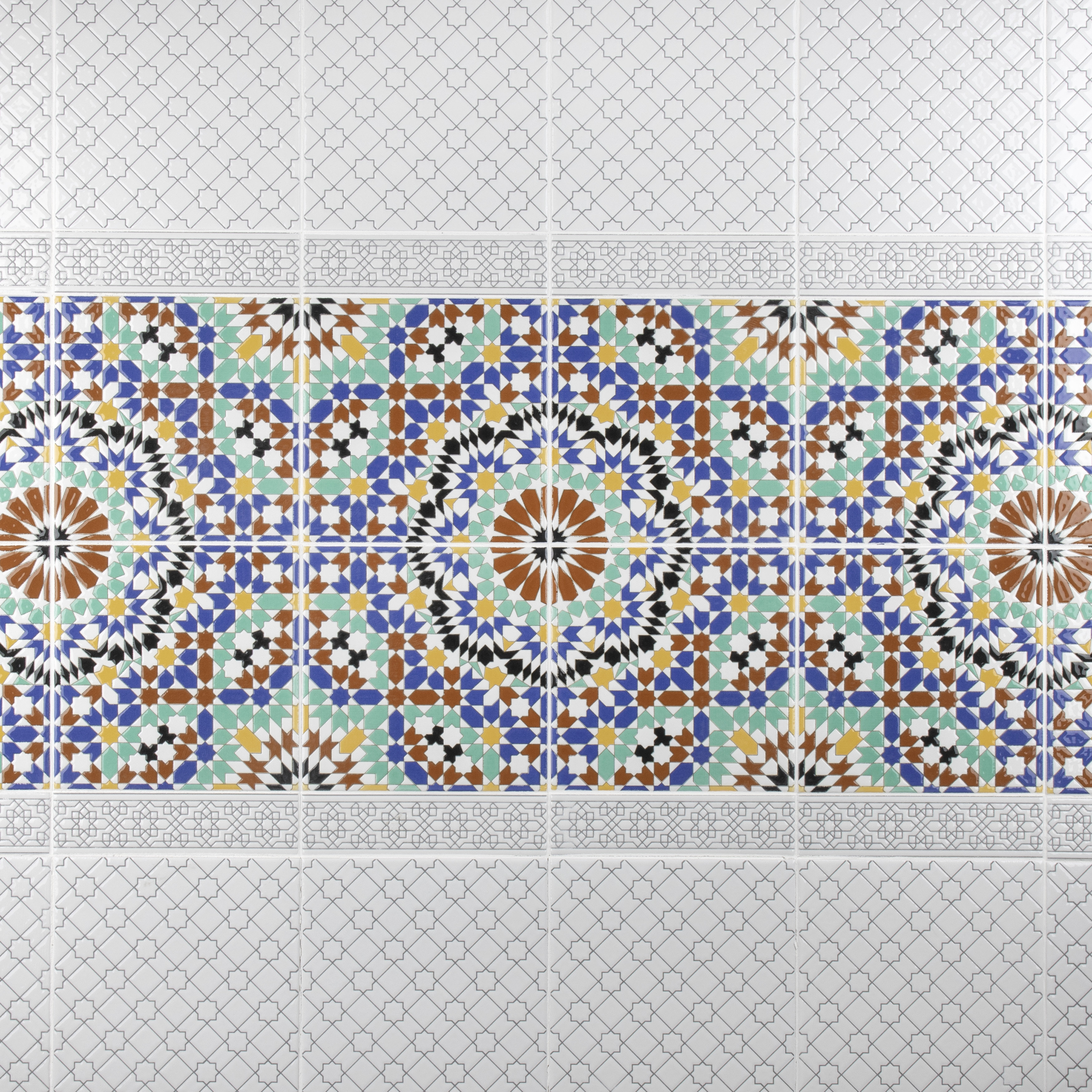 Merola Tile Sevillano Andalusia 8" x 8" Ceramic Patterned Field Tile ...